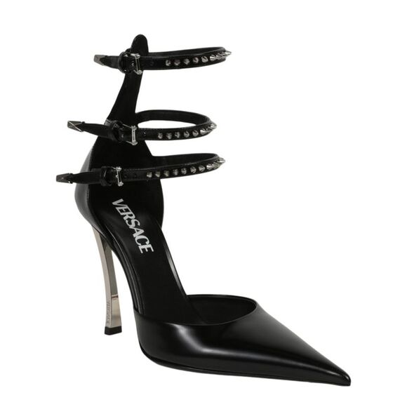 Versace | Shoes | Versace Spiked Pin Point Pumps Black Womens | Poshmark
